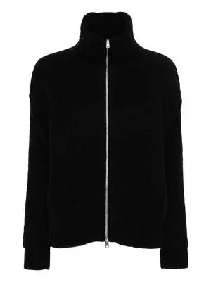 Herno Zip-up Brushed Cardigan - Blue