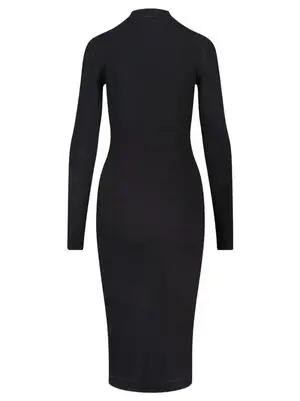 DIESEL® D-mokky-ls-microdiv Midi Dress - Black