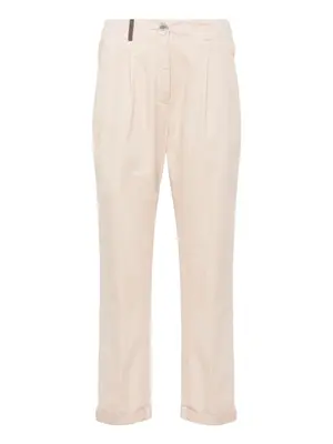 Peserico Cropped Tapered Trousers - Neutrals