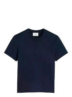 Ami Logo-embroidered T-shirt - Blue