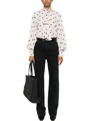 Zimmermann Batwing Polka Dot-print Shirt - Neutrals