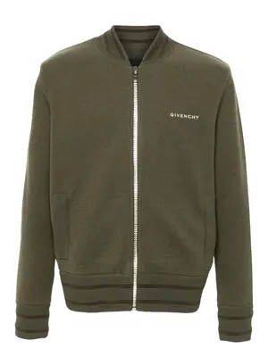 Givenchy 4g-patch Wool Bomber Jacket - Green