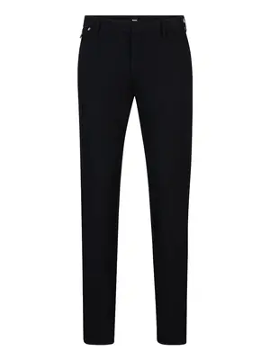 BOSS Mid-rise Slim-fit Trousers - Black