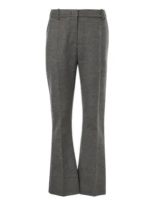 Valentino Garavani Mohair And Wool Flared Trousers - Grey