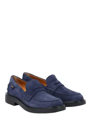 TOD'S Suede Penny Loafers - Blue