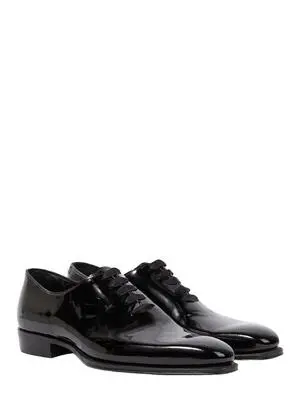 George Cleverley Merlin Patent Leather Oxford Shoes - Black