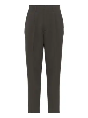 Zegna Wool Straight Trousers - Brown