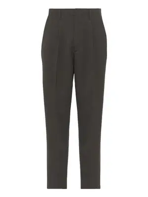 Zegna Wool Straight Leg Trousers - Brown