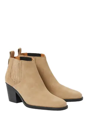 TOD'S Suede Ankle Boots - Beige
