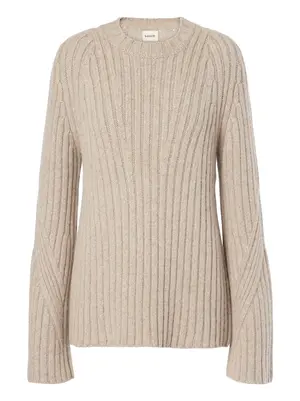 Khaite Calvin Cashmere Sweater - Beige