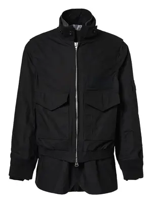 Sacai Cotton-blend Ripstop Jacket - Black