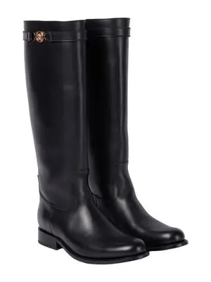 Versace Medusa '95 Leather Knee-high Boots - Black
