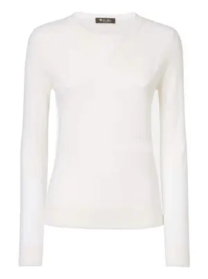 Loro Piana Piuma Cashmere Sweater - White