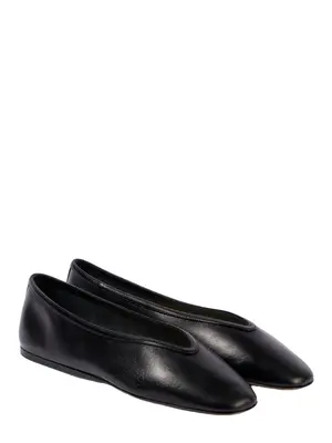 LE MONDE BERYL Luna Leather Ballet Flats