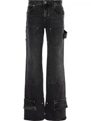 Blumarine Low-rise Straight Leg Jeans - Black