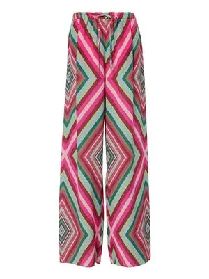 Valentino Garavani Printed Silk Palazzo Pants - Multicoloured