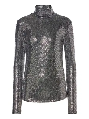 Isabel Marant Joyela Sequined Top - Silver