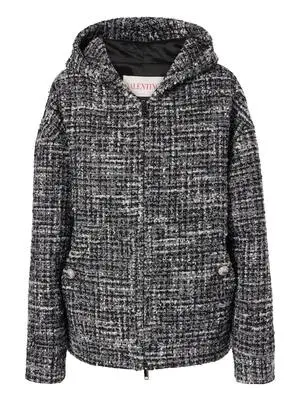 Valentino Garavani Mossi Mélange Tweed Jacket - Grey