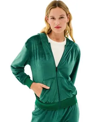 Splits59 Rhys Velour Zip Up Hoodie - Arugula