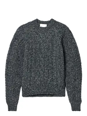 Isabel Marant Kallie Cable-knit Bouclé Sweater - Gray