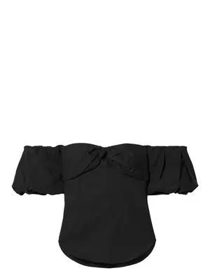 Isabel Marant Daniela Convertible Hemp-blend Top - Black