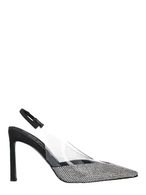 EVANGELIE SMYRNIOTAKI X SERGIO ROSSI Slingback Pumps - Silver