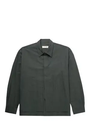LE17SEPTEMBRE Layered Nylon And Cotton-blend Twill Shirt - Gray