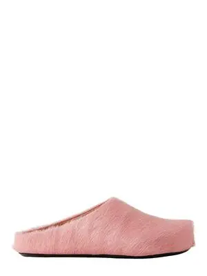 Marni Fussbett Calf Hair Slippers - Pink