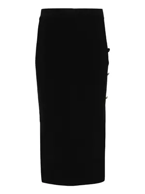 Versace Decorative-button Midi Skirt - Black