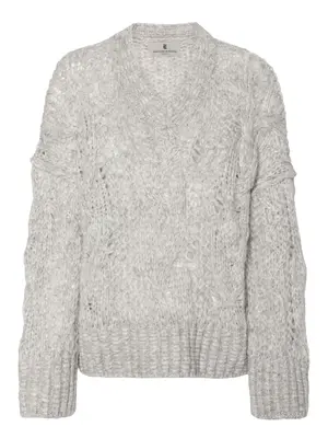 Ermanno Scervino Chunky Cable-knit Jumper - Grey