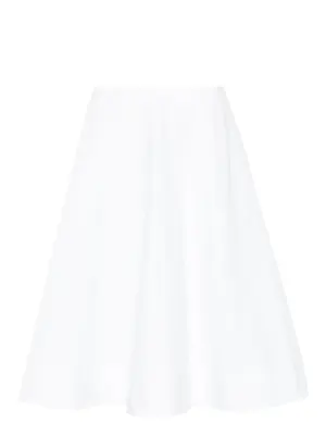 Khaite A-line Poplin Skirt - White