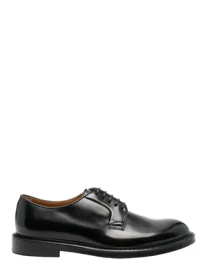 DOUCAL'S Leather Derby Shoes - Black