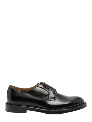 DOUCAL'S Leather Derby Shoes - Black