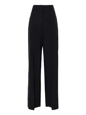 Valentino Garavani High-waisted Wool Trousers - Blue