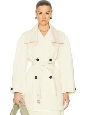 Bottega Veneta Cotton Trench Coat - Cloud
