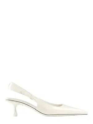 JIMMY CHOO Amel Pointed-toe Slingback Heeled Courts - Latte