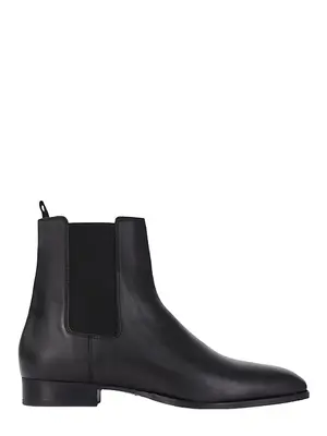 The Kooples Almond-toe Leather Chelsea Boots - Black