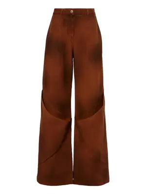 Attico Oversized Wide-leg Jeans - Brown
