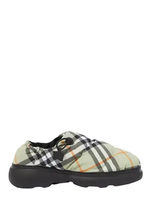 Burberry Check Quilted Mules - Multicoloured