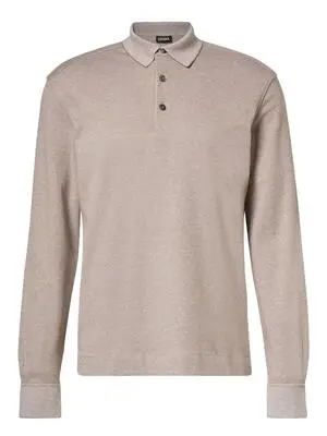 Zegna Cotton Polo Sweater - Neutrals