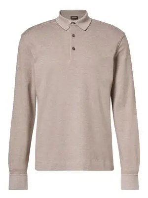 Zegna Cotton Polo Sweater - Neutrals