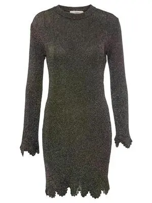 Chloé Scalloped Sweater Dress - Black