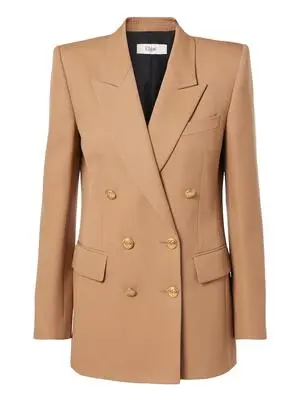 Chloé Wool Grain De Poudre Blazer - Brown