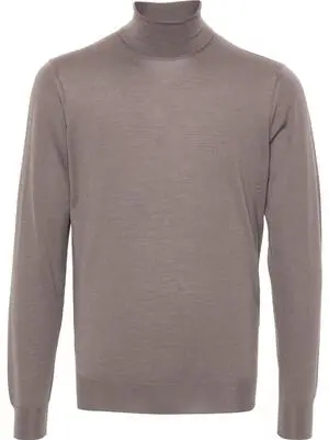 DRUMOHR Fine-knit Roll Neck Sweater - Brown