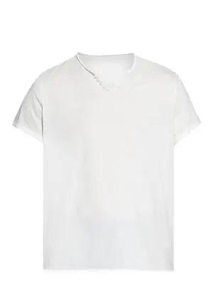 Zadig&Voltaire Henley-neck Cotton T-shirt - White
