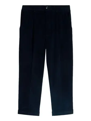 Ami Tapered-leg Corduroy Trousers - Blue