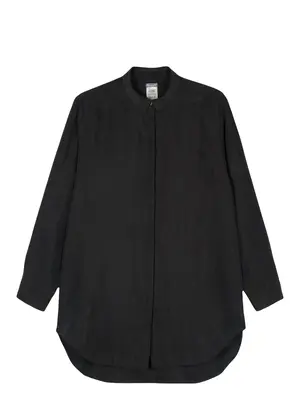 Kristensen Du Nord Long-sleeve Silk Shirt - Black