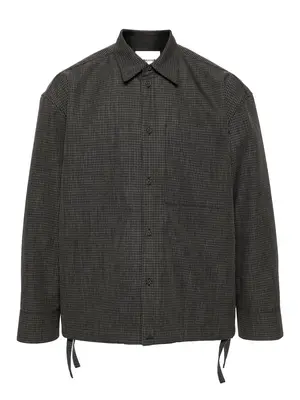 JIL SANDER Striped Wool Shirt Jacket - Grey