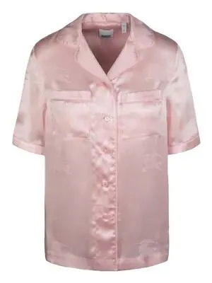 Burberry Ekd Jacquard Silk Shirt - Light Pink