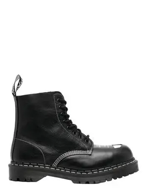 Dr. Martens 1460 Pascal Bex Exposed Steel Toe Lace Up Boots - Black